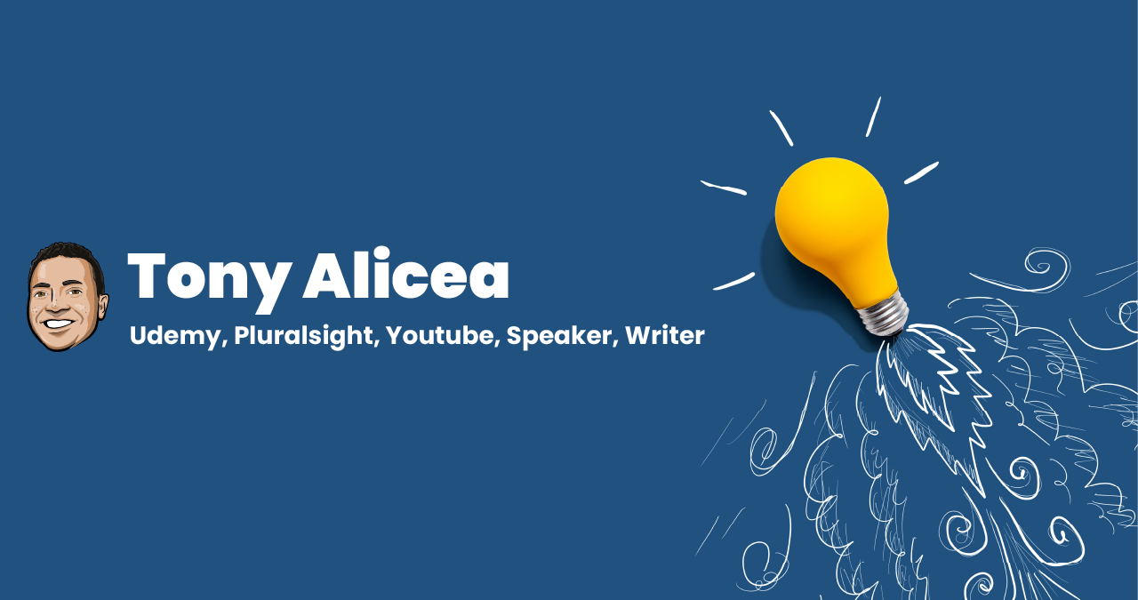 Tony Alicea Udemy And Pluralsight Instructor Javascript Html Css Nodejs Ux Tony Alicea
